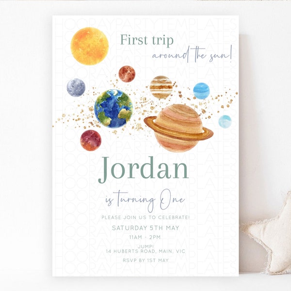 Solar System Invite - Etsy