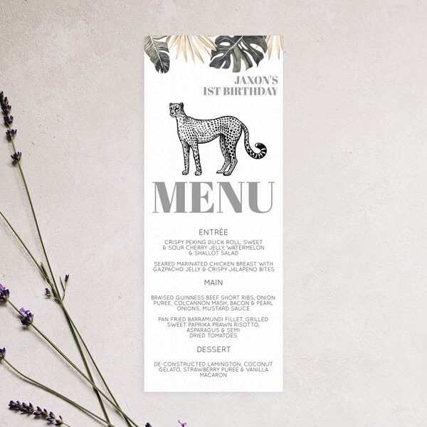 Party Menu - Etsy