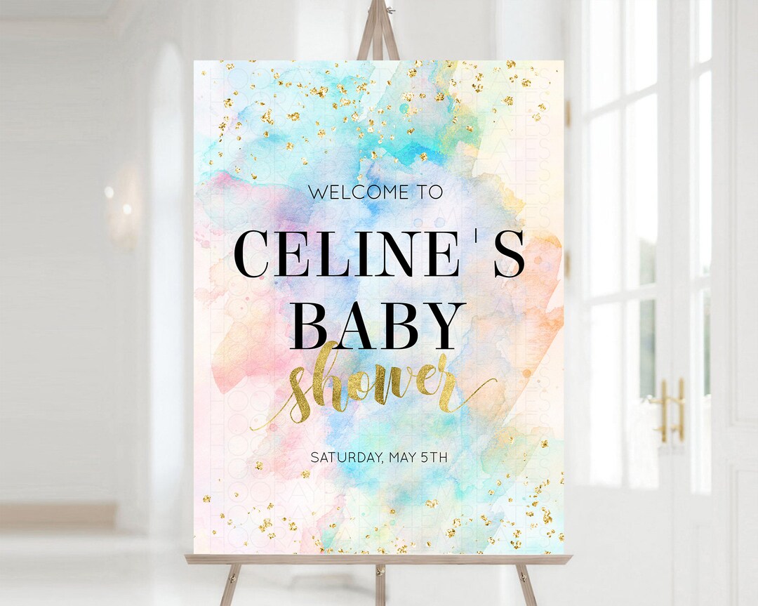 Pastel Welcome Sign Pastel Watercolor Welcome Board Splash - Etsy