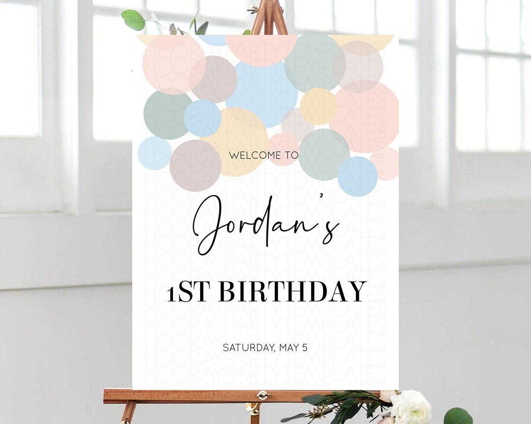 Pastel Welcome Sign Pastel Confetti Welcome Board Pastel - Etsy