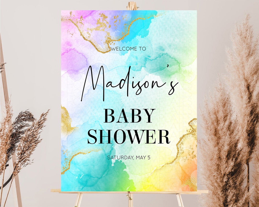 Pastel Welcome Sign Vibrant Pastel Welcome Board Splash Bright - Etsy