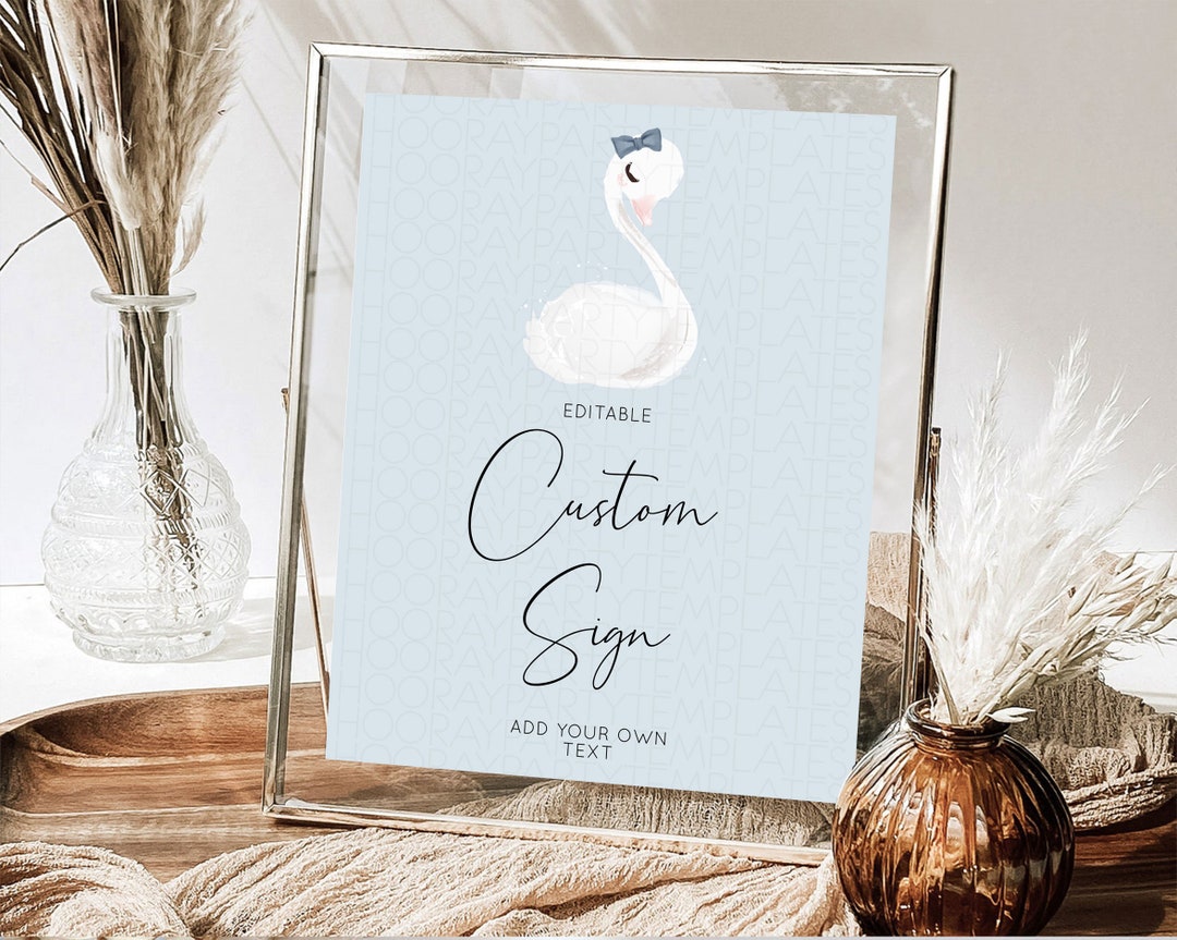 Letrero de mesa de cisne letrero de mesa de fiesta de cisne - Etsy México