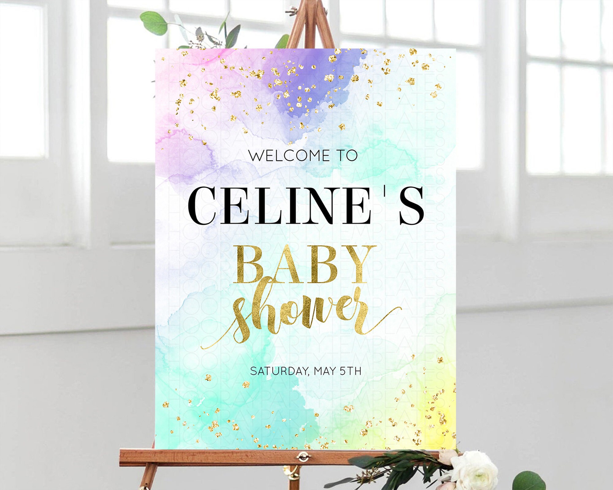 Pastel Welcome Sign Pastel Watercolor Welcome Board Splash - Etsy