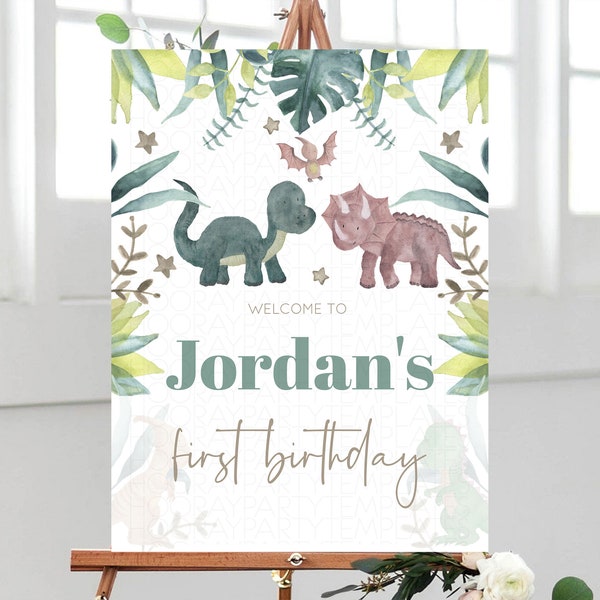 Dinosaur Welcome Board - Etsy