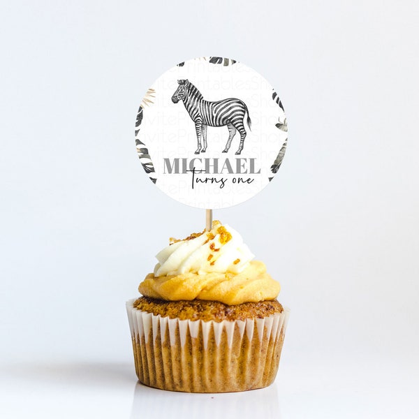 Zebra Cupcake Topper - Etsy