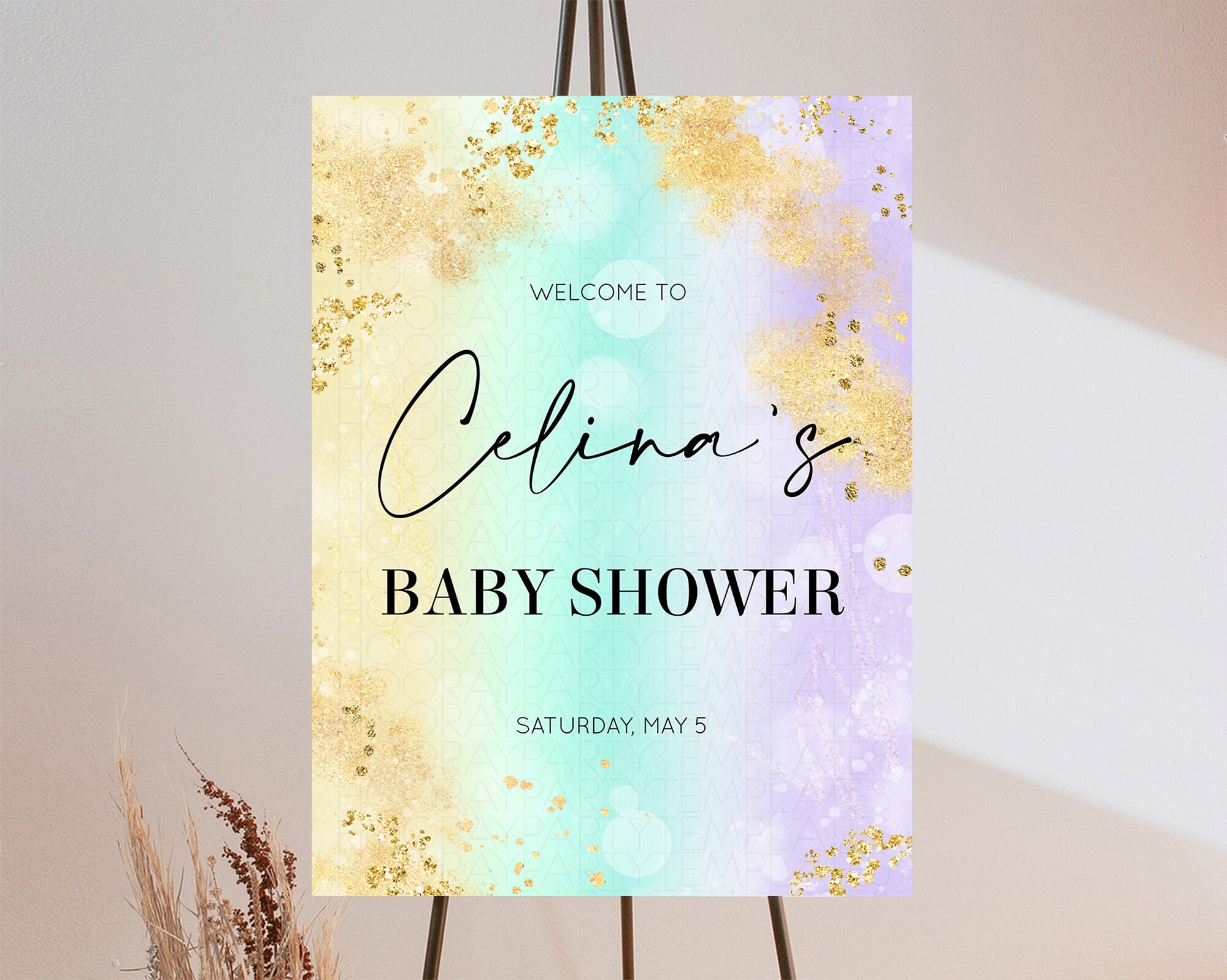 Pastel Welcome Sign Pastel Watercolor Welcome Board Splash - Etsy