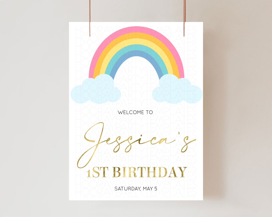 Pastel Rainbow Welcome Sign Boho Rainbow Welcome Board Boho - Etsy