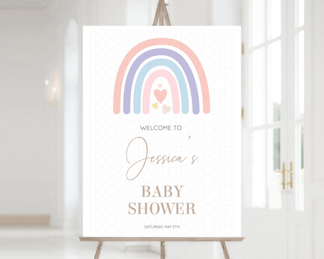 Pastel Rainbow Welcome Sign Boho Rainbow Welcome Board Boho - Etsy