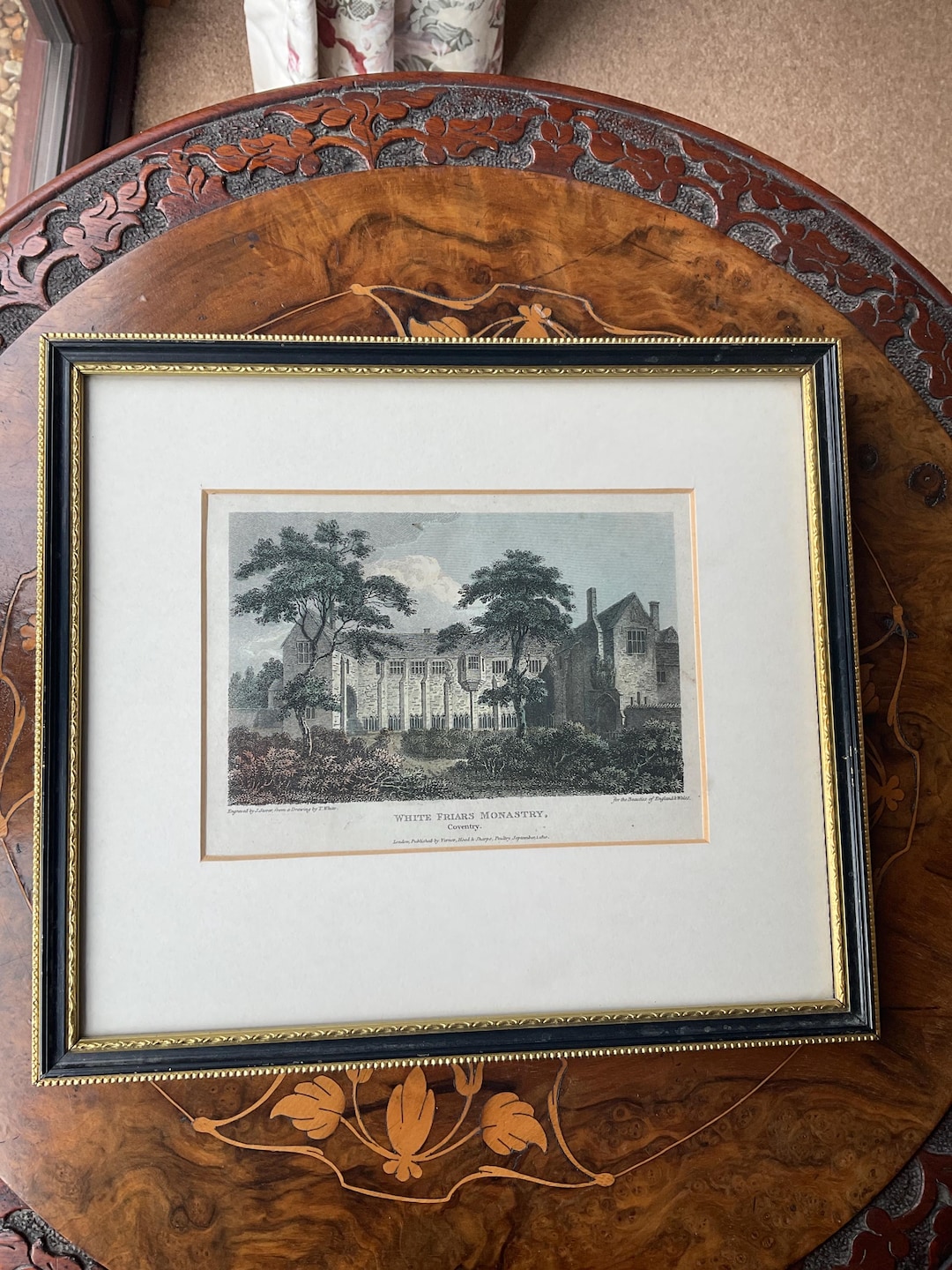 Antique White Friars Monastery Engraving: J. Storer, 1810, Framed - Etsy