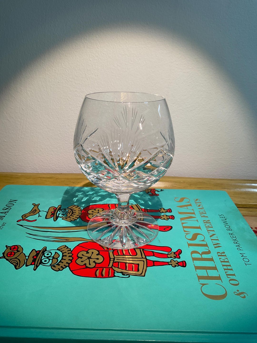 A Single Brandy Glass, Cut Glass Crystal Brandy Glass, Brandy Glassware ...