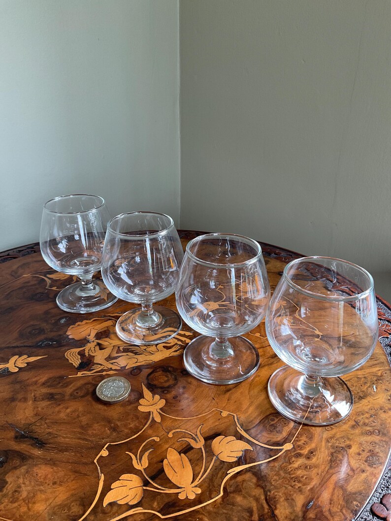Brandy/whisky Tot Glasses Stemmed (set of 2) - 9.5cm Vintage Nips - Etsy