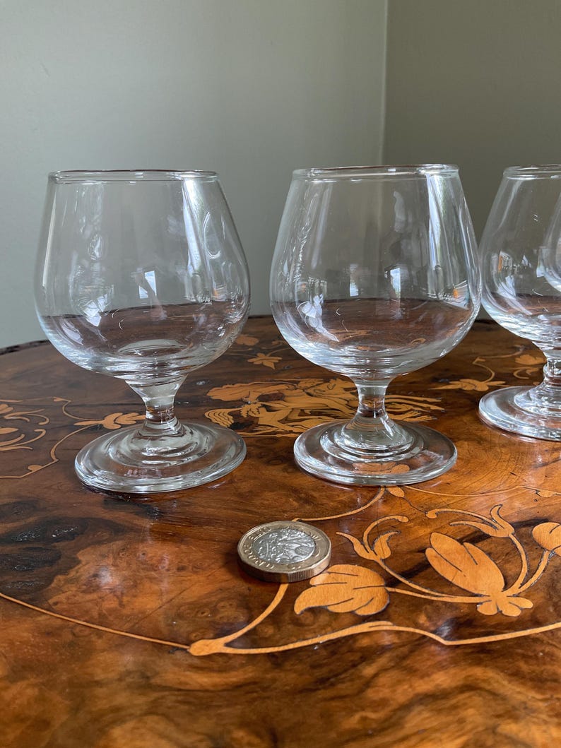 Brandy/whisky Tot Glasses Stemmed (set of 2) - 9.5cm Vintage Nips - Etsy