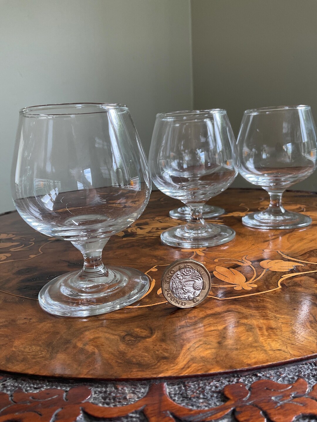 Brandy/whisky Tot Glasses Stemmed (set of 2) - 9.5cm Vintage Nips - Etsy