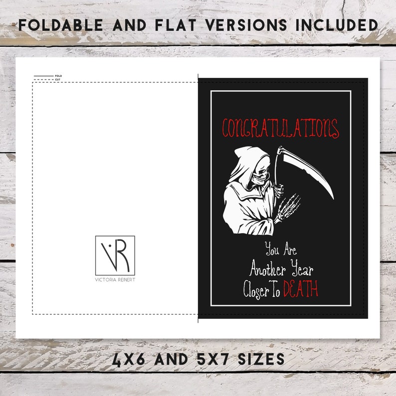 Printable Funny Gag Birthday Card for Him Happy Birthday Joke Card Year ...