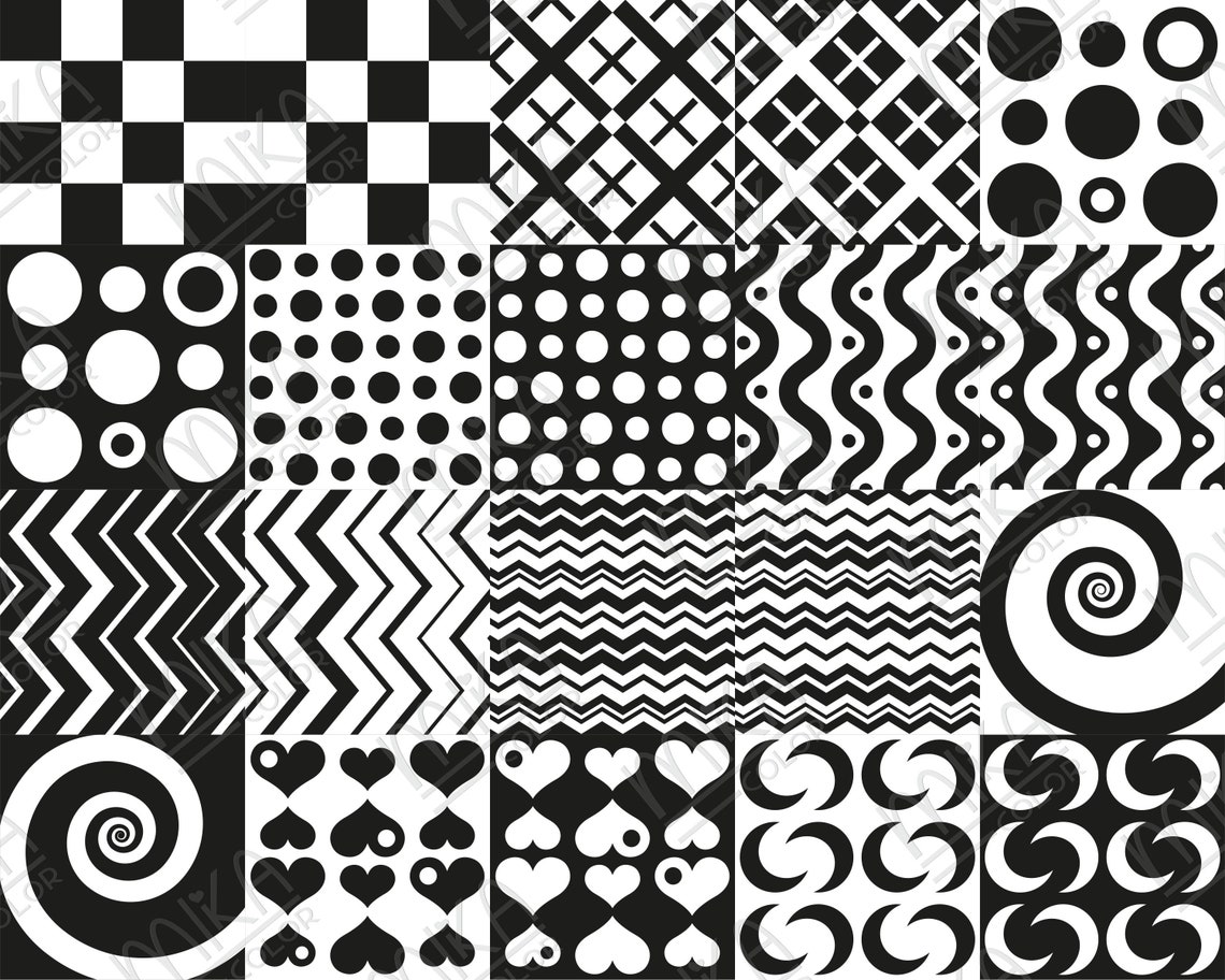 Black and White Sensory Cards for Babies High Contrast Baby | Etsy