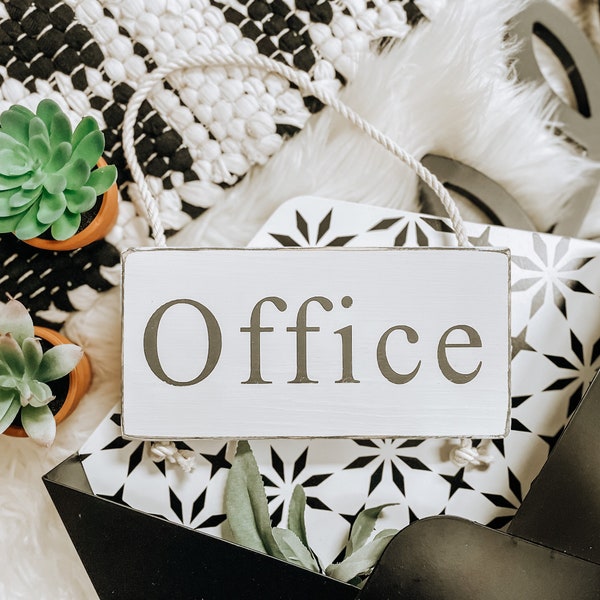 Hanging Office Sign - Etsy