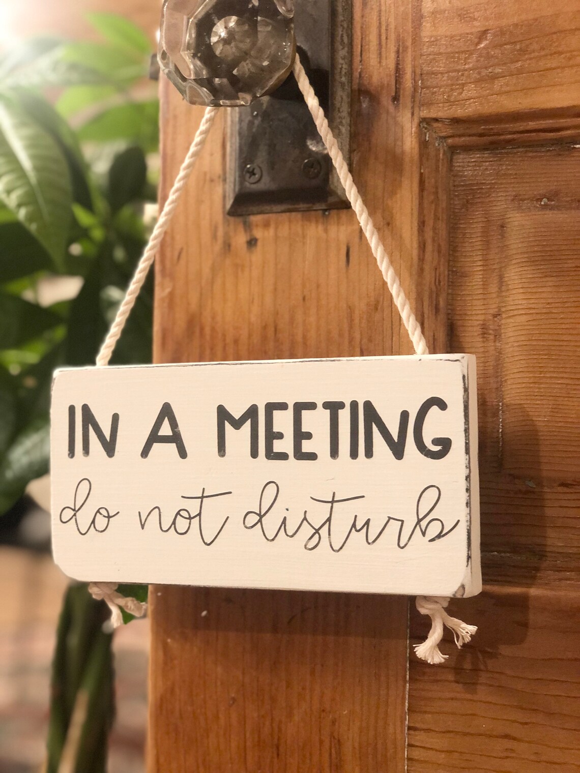 In a meeting sign do not enter sign sign for office front | Etsy