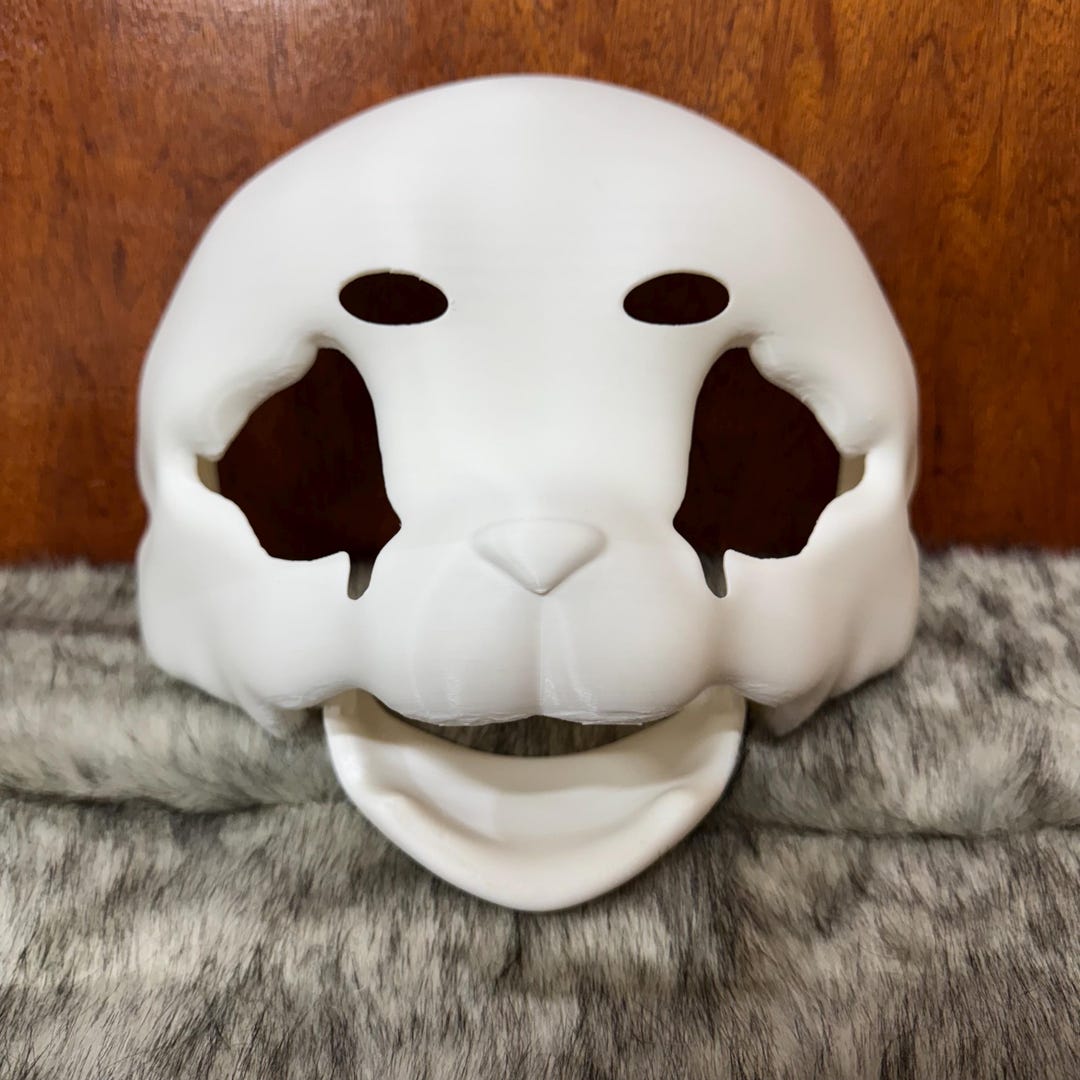 Furry Base Kemono Mask Kawaii Cute | Customizable | Paintable | Cosplay ...