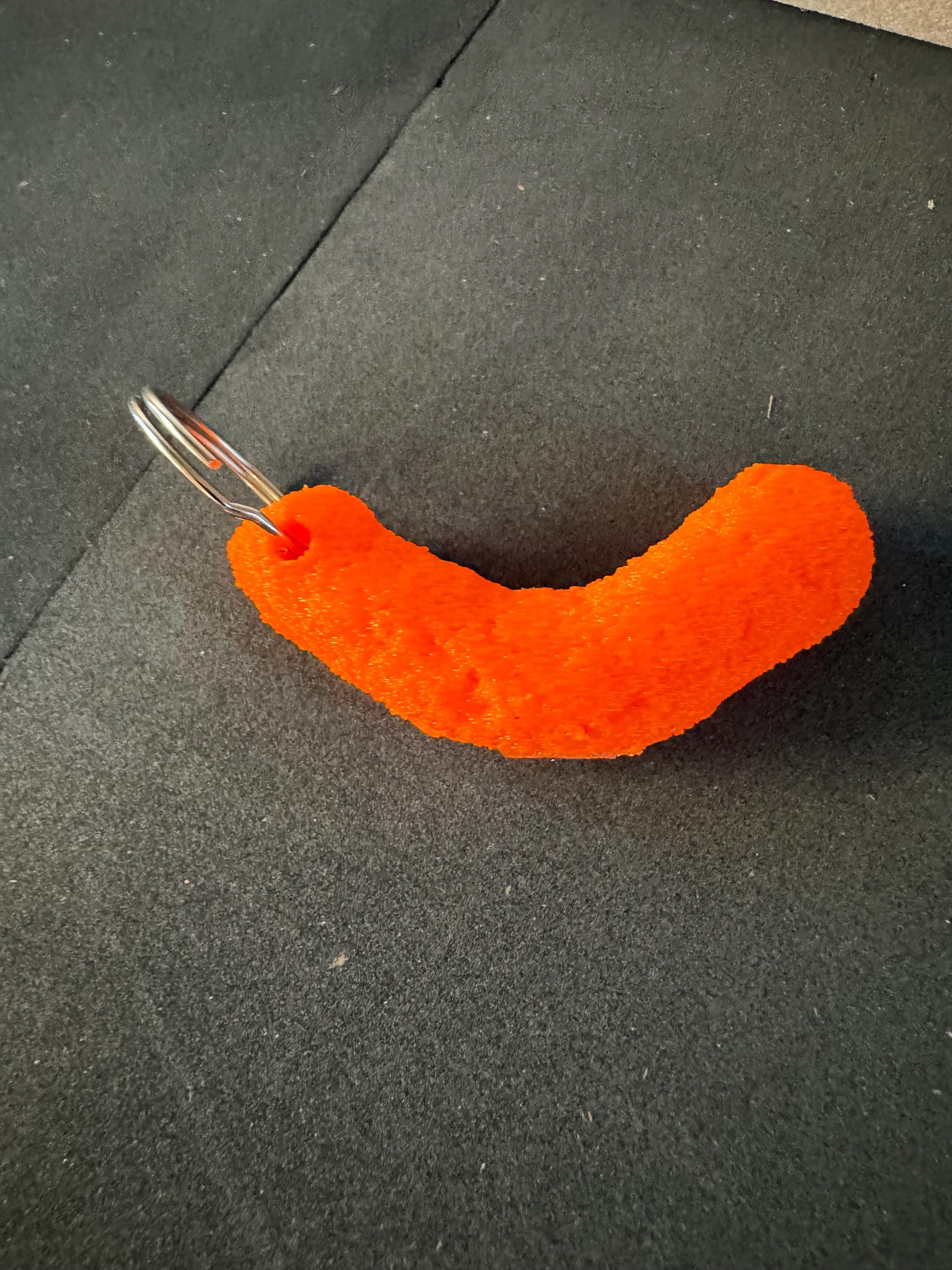 3D Printed Cheese Puff Snacks Inspired Keychains Textured Wacky ...