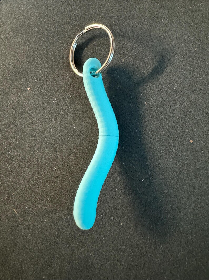 3D Printed Gummy Worm Inspired Keychains Wacky Keychain Foodie Candy - Etsy