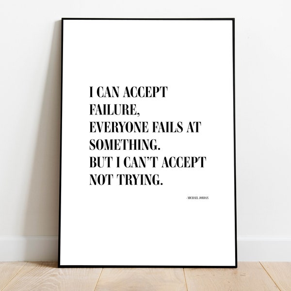 Michael Jordan Failure Quote Poster - Etsy