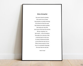 Silent Dad Poem - Etsy UK