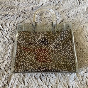 Gorgeous Vintage Clear Plastic & Leopard Print Handbag - Etsy
