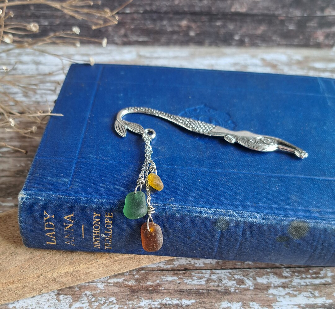 Sea Glass Bookmark, Gift for Book Lover, Mermaid Gift, Sea Glass Gift ...