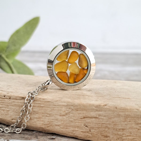 Glass Locket Pendant - Etsy