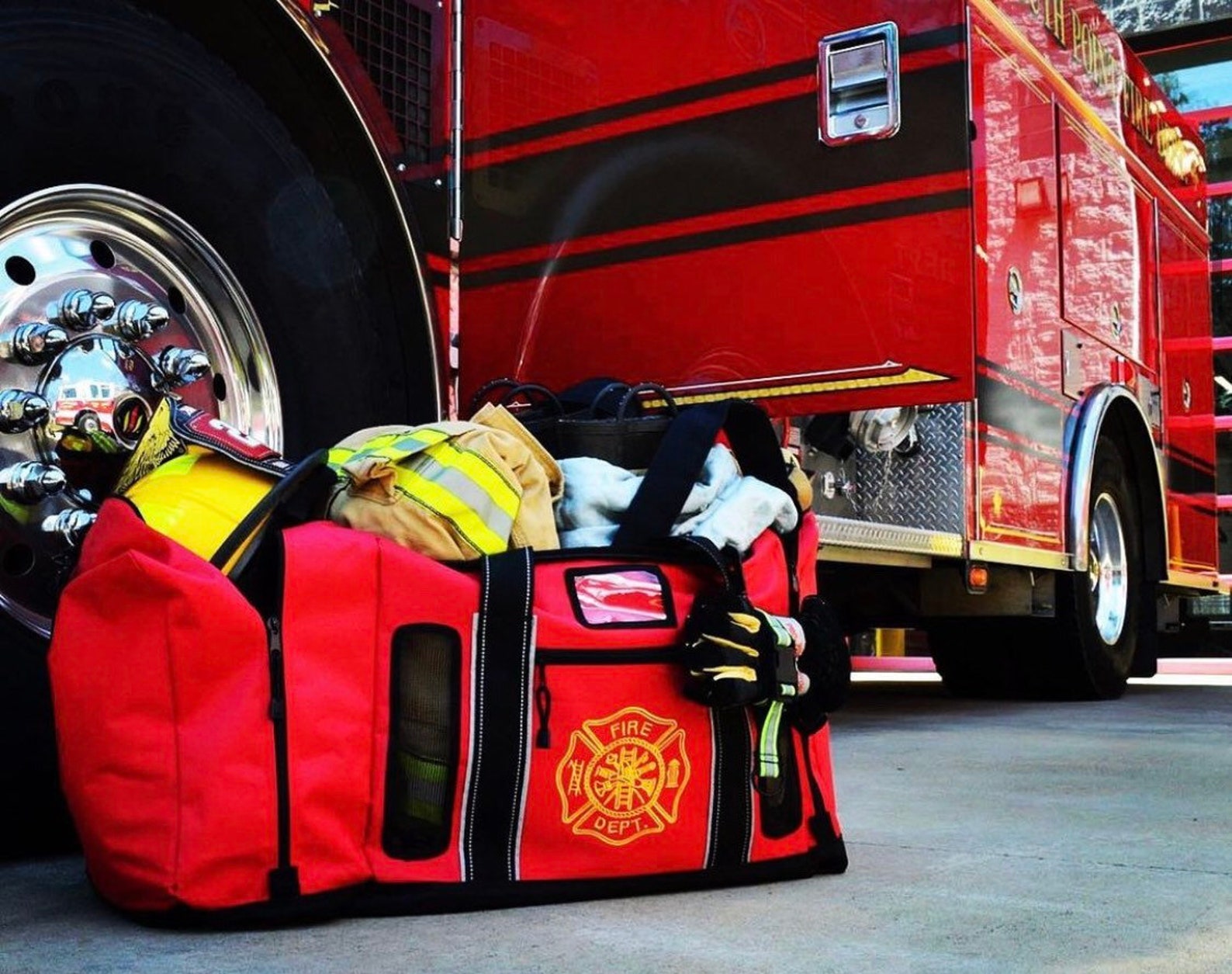 Personalized Firefighter Step-in Turnout Fire Gear Bag - Etsy