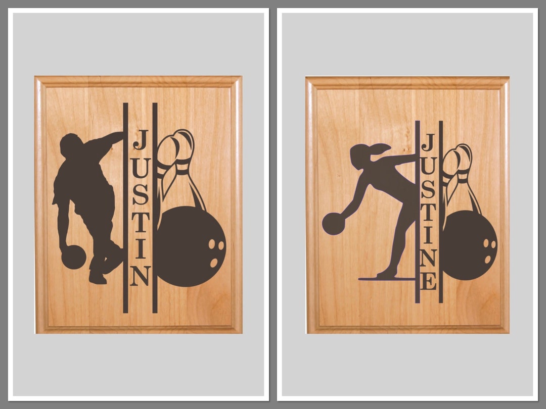 Bowling Players Personalized 8x10 Alder Wood Plaque Custom Gift for the ...