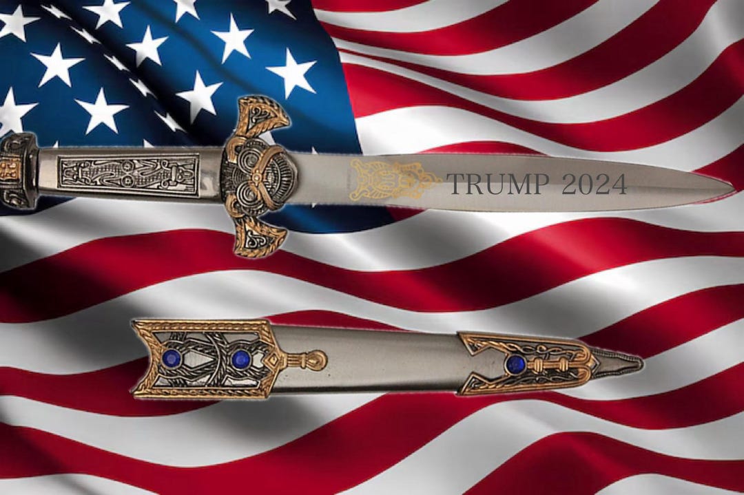 Trump 2024 Medieval Dagger | Laser Engraved Blade | MAGA - Etsy