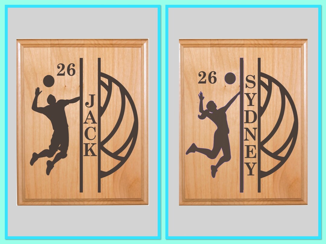 Volleyball Players Personalized 8x10 Alder Wood Plaque Custom Gift for ...