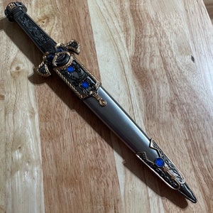 Personalized Jeweled Medieval Dagger Laser Engraved Jeweled Medieval ...