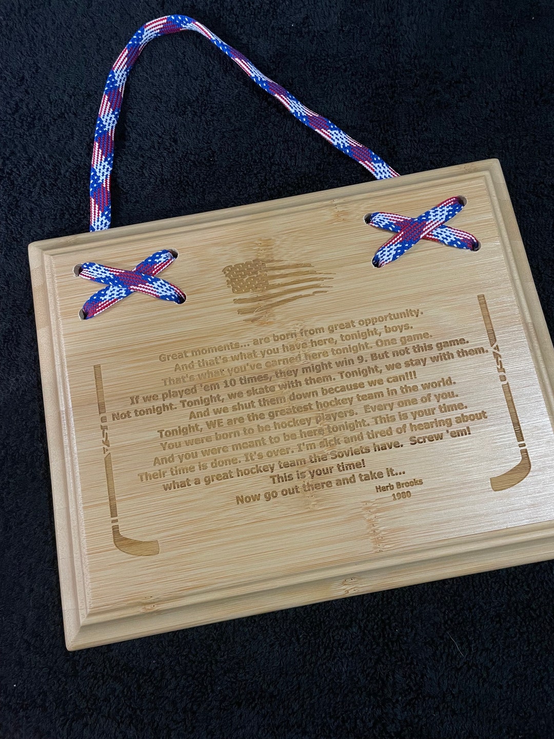 Hockey Fan | Miracle on Ice Herb Brooks Pre Game Speech Plaque | 1980 U ...