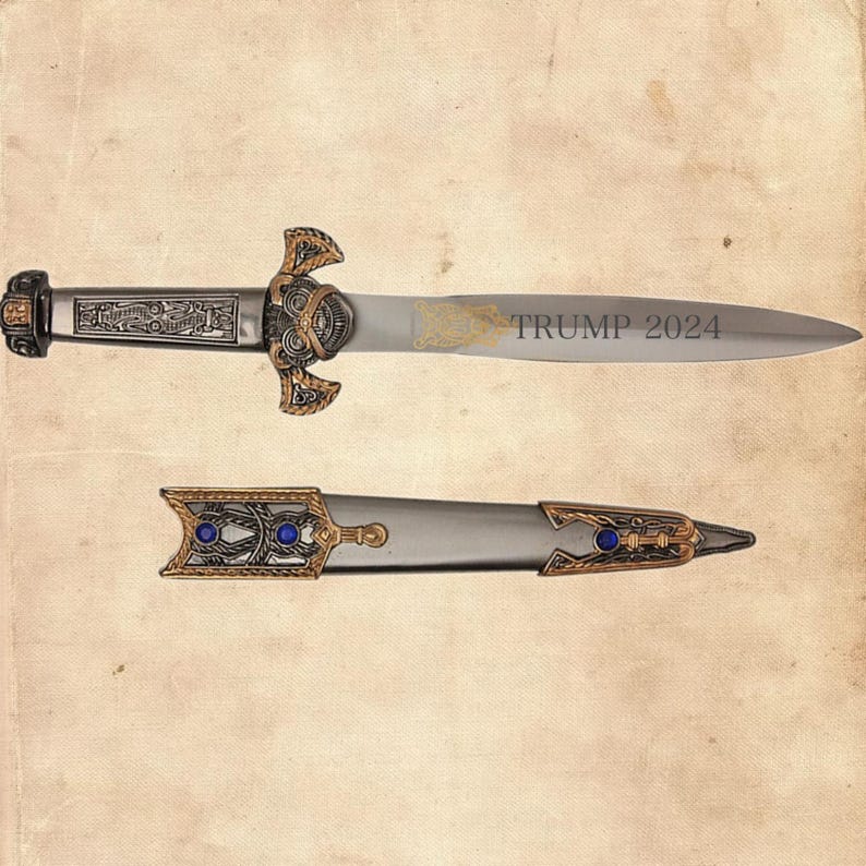 Trump 2024 Medieval Dagger | Laser Engraved Blade | MAGA - Etsy