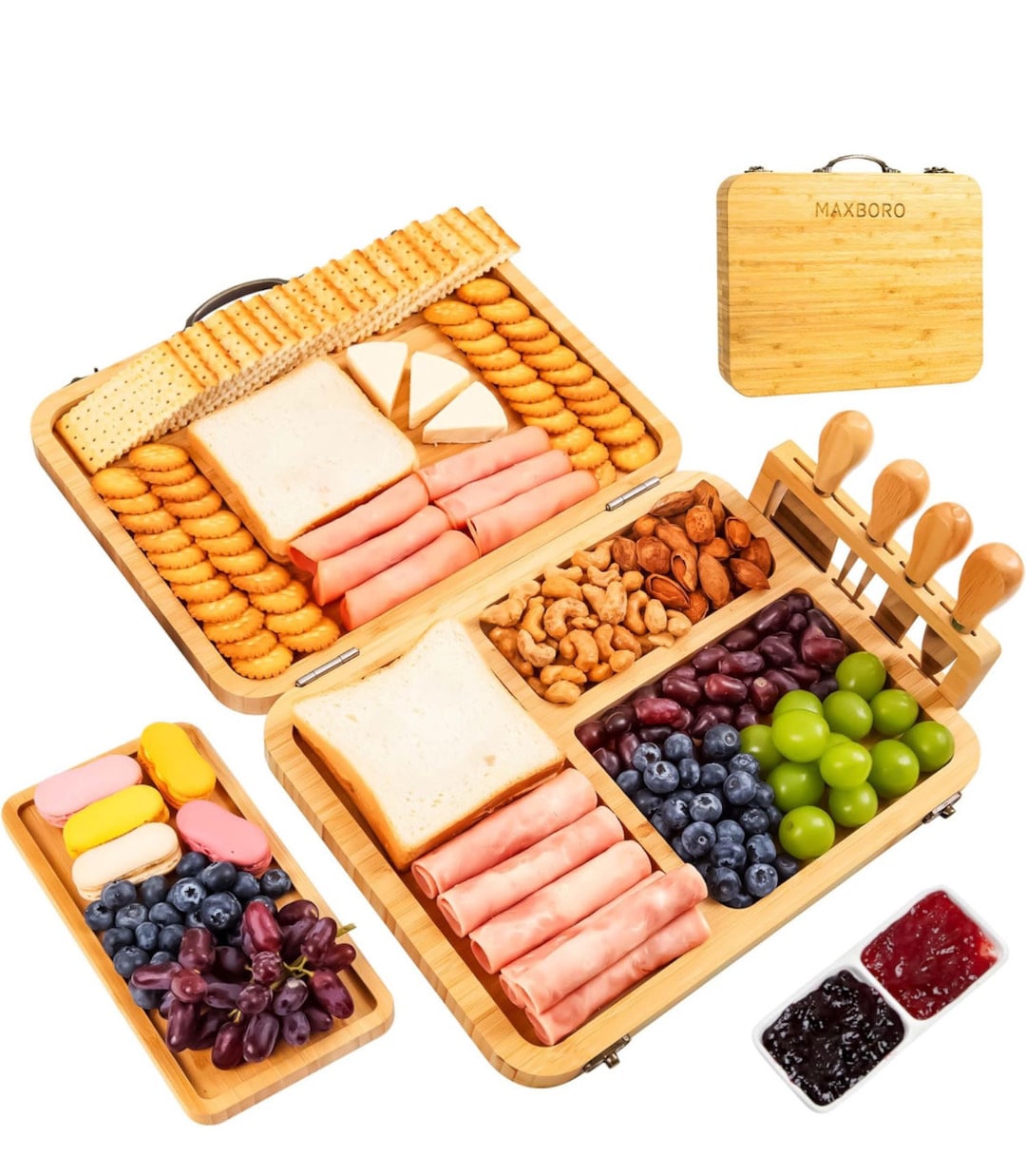 Travel Charcuterie Board Set Custom Engraved Cheese Board Set for ...