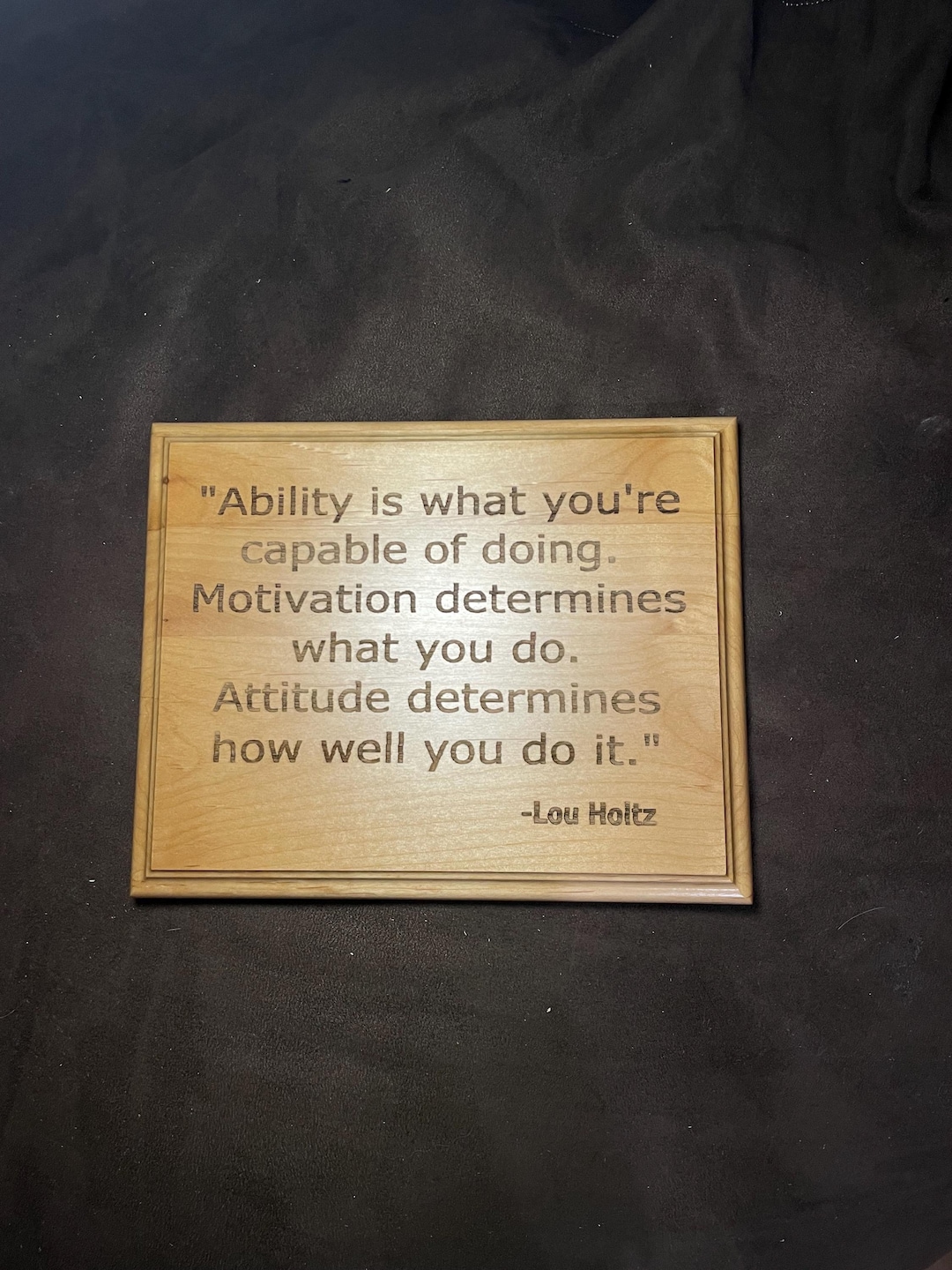 Personalized Motivational Speech Plaque | Life Speech | Engraved Wood ...