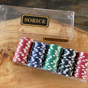 Personalized Poker Chip Set | 100 Composite Chips, Poker Player Gift - Etsy