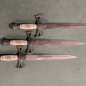 Personalized Medieval Dagger | Laser Engraved Stainless Steel With ...
