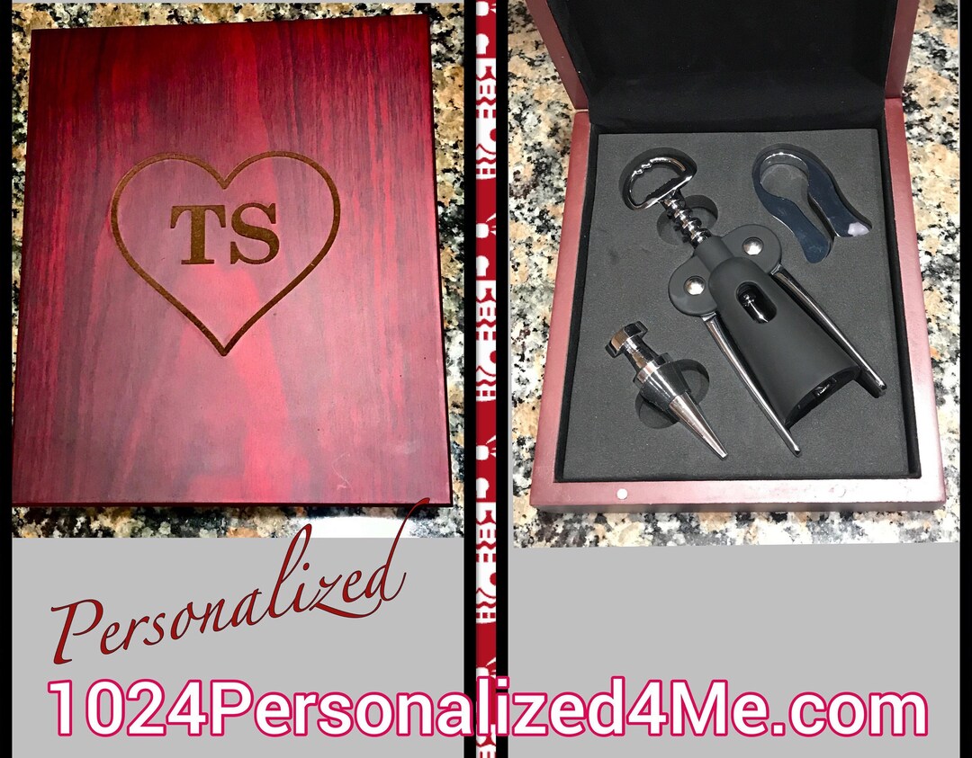 Personalized Wine Corkscrew Set Butterfly Corkscrew Custom Winged Wine ...