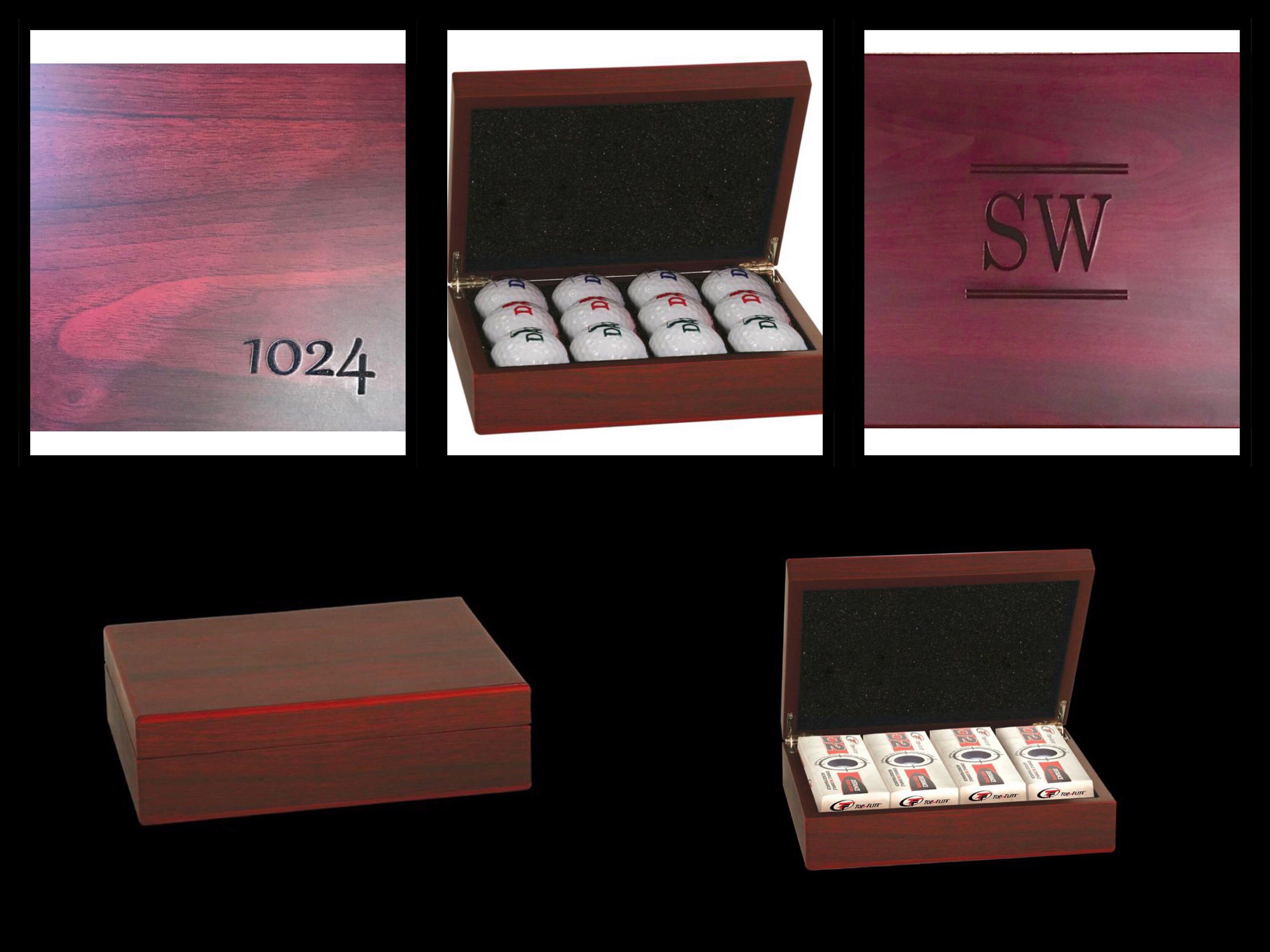 Personalized Rosewood Golf Ball Box Golfer Gift Golf Ball | Etsy