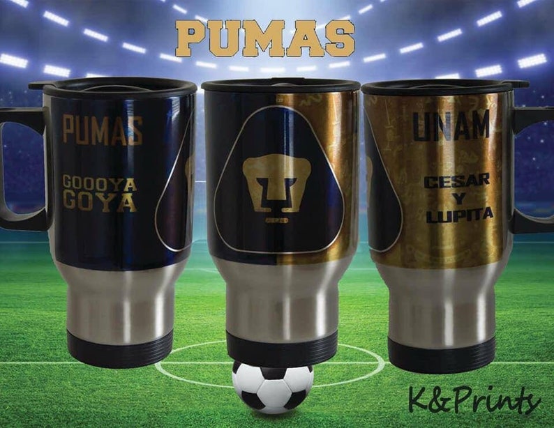 Termo Pumas De La UNAM 16 Oz Stainless Steel Travel Mug. Coffee Mug ...