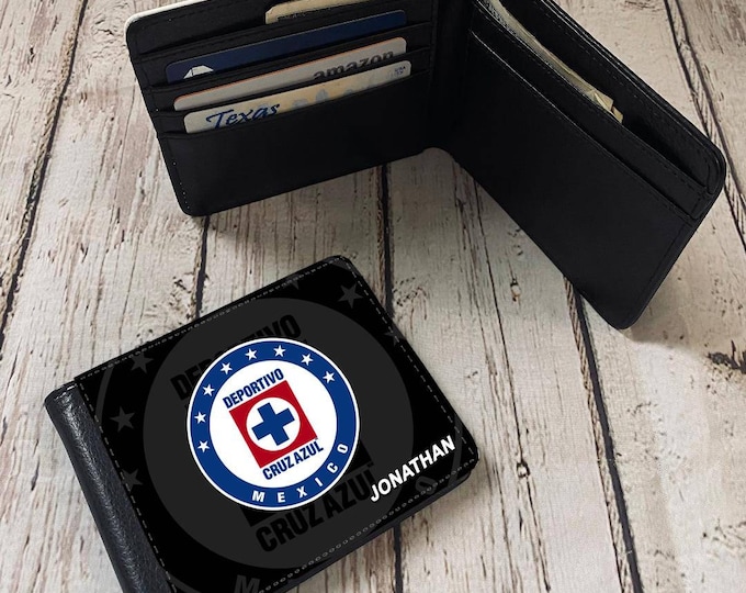 Custom Men Wallet Cruz Azul Personalized Wallet. Gift Wallet. Pu ...