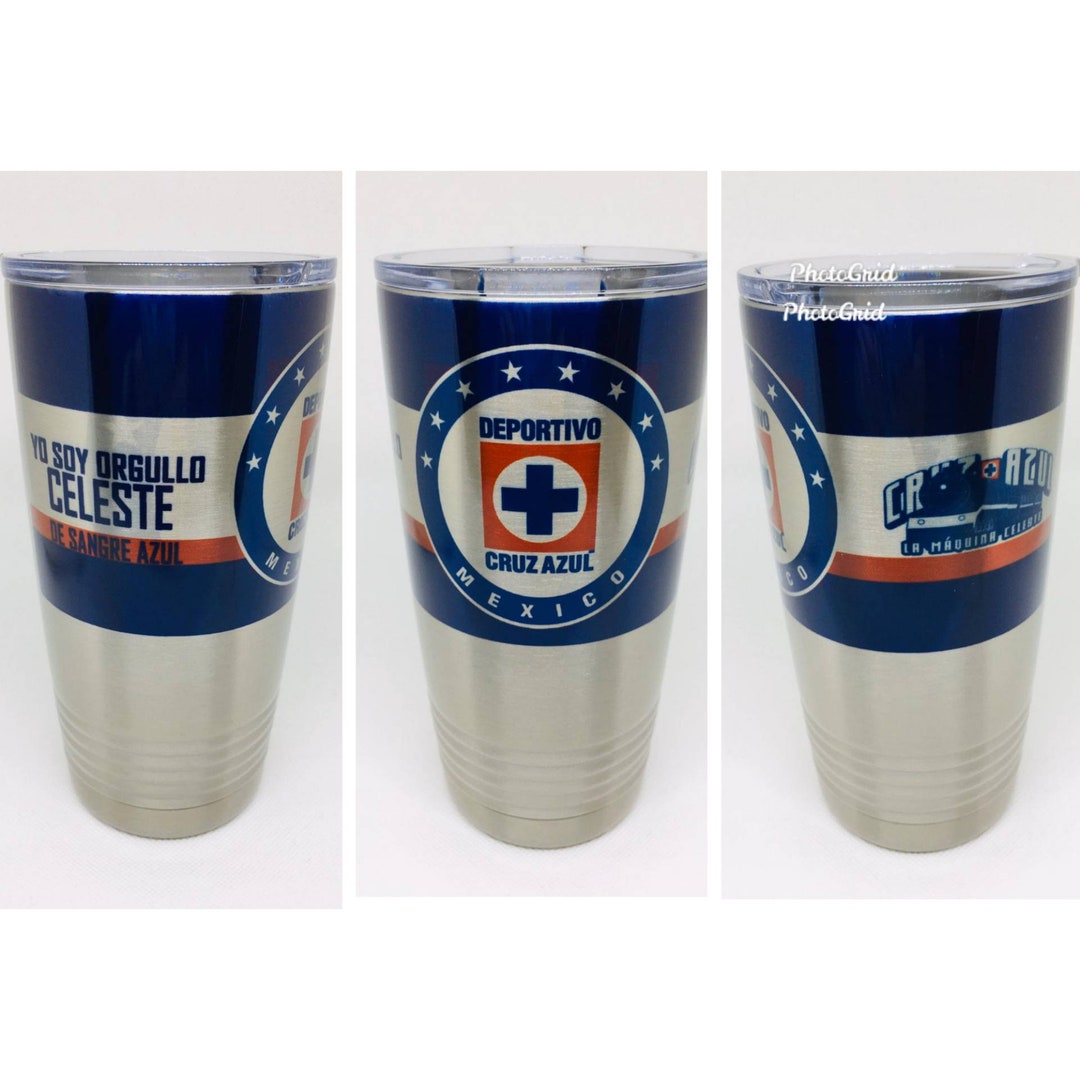 Termo Cruz Azul 20 Oz Stainless Steel Tumbler. Custom Coffee Mug ...