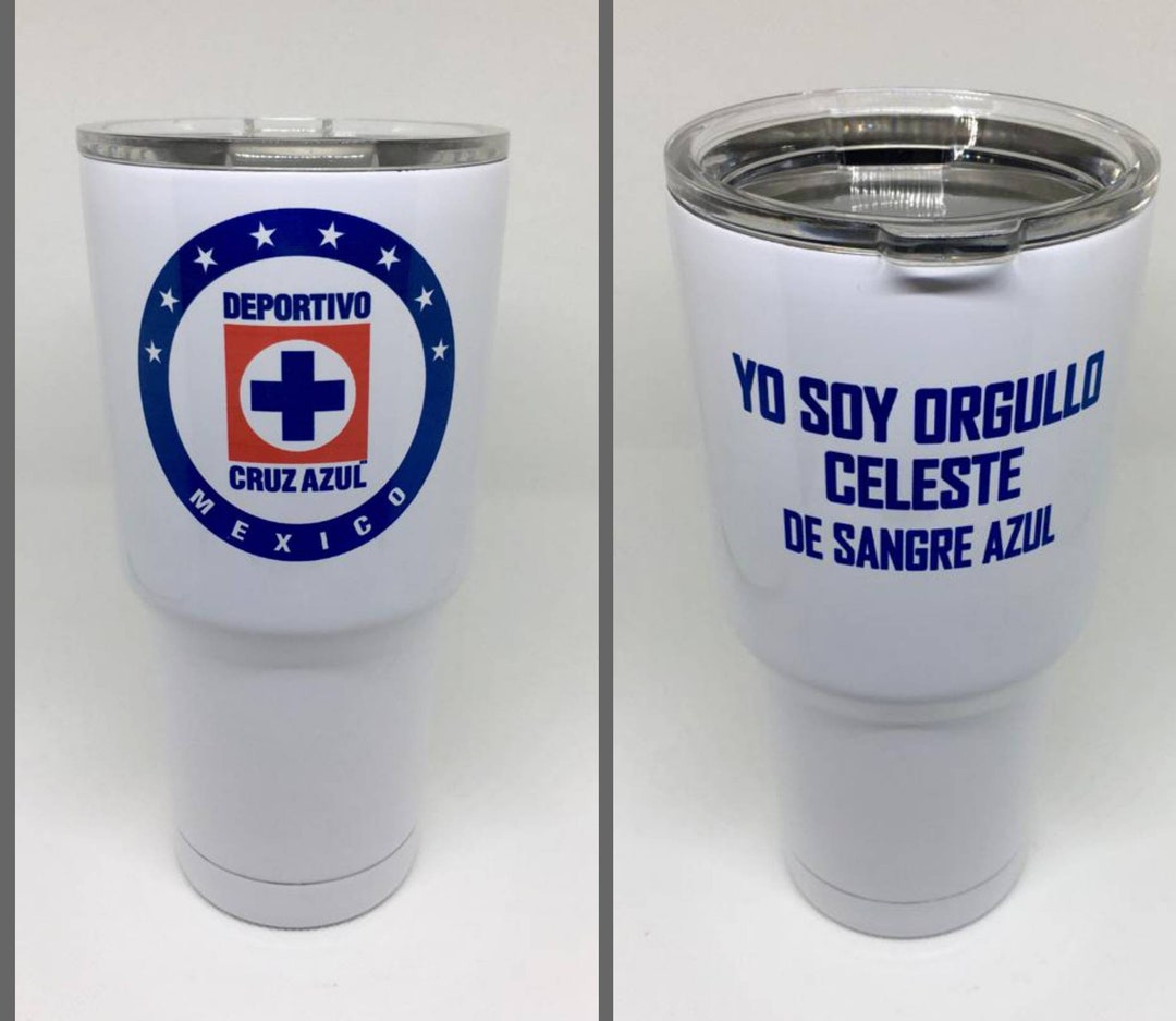 Termo Cruz Azul 30 Oz Stainless Steel Tumbler White. Coffee Mug ...