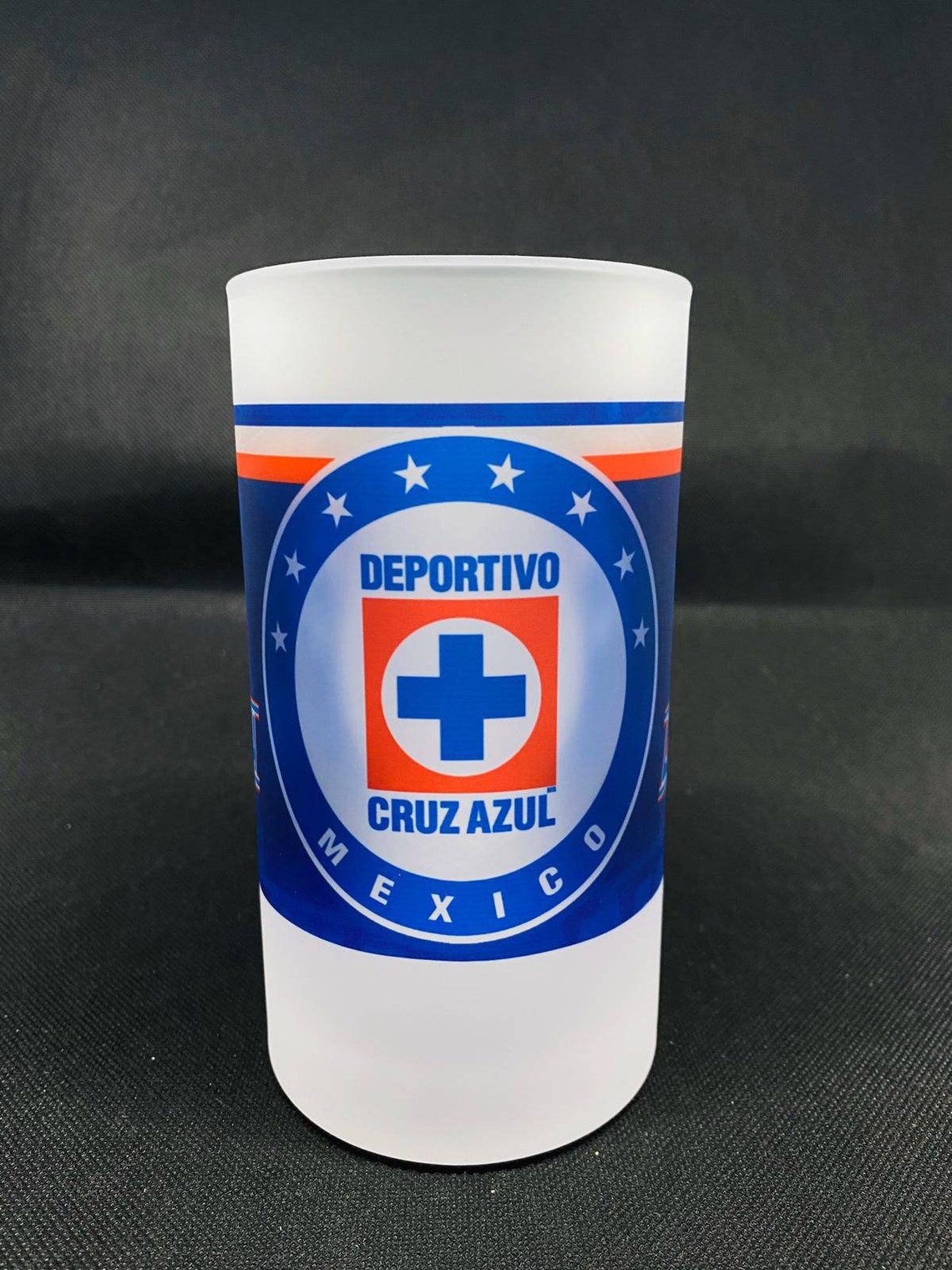 Cruz Azul 16oz frosted glass beer mug. Tarro cervezero de | Etsy