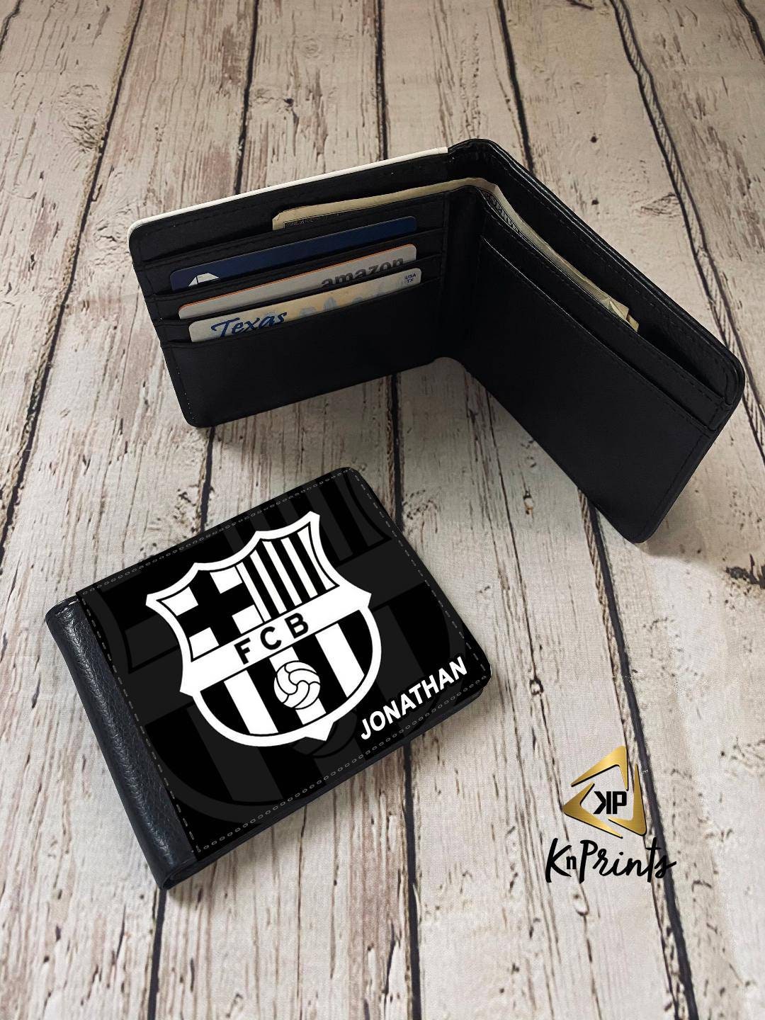 Custom Men Wallet Club Barcelona Personalized Wallet. Gift Wallet. Pu ...