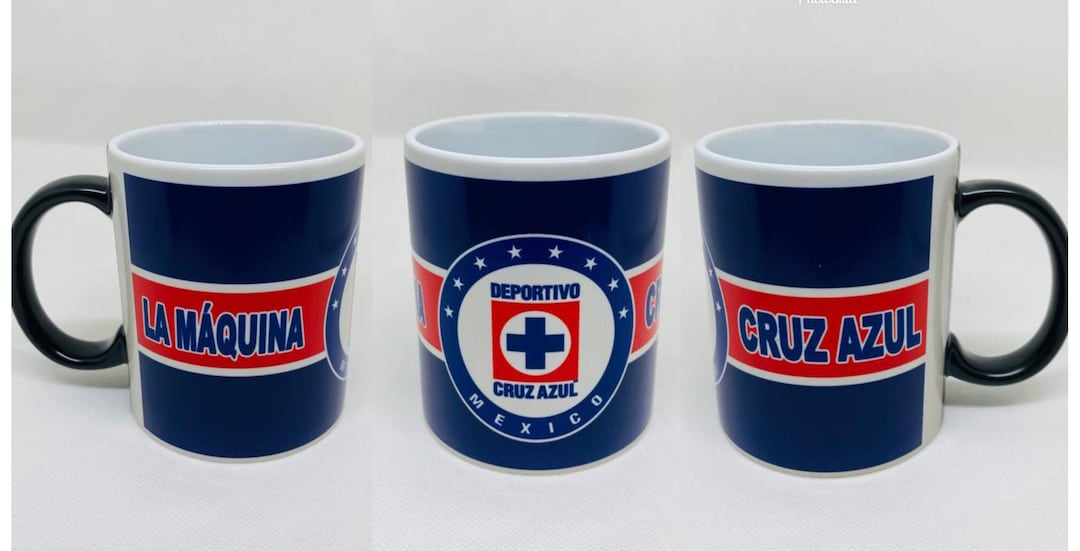11 Oz Taza Magica Negra Mate Cruz Azul Personalizada. Matte Black Color ...