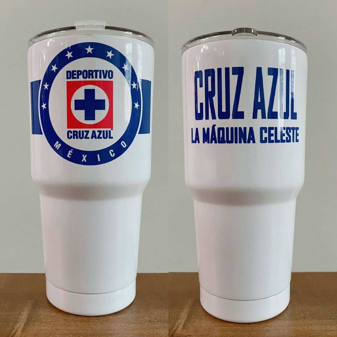 Termo Cruz Azul 30 Oz Stainless Steel Tumbler White. Coffee Mug ...